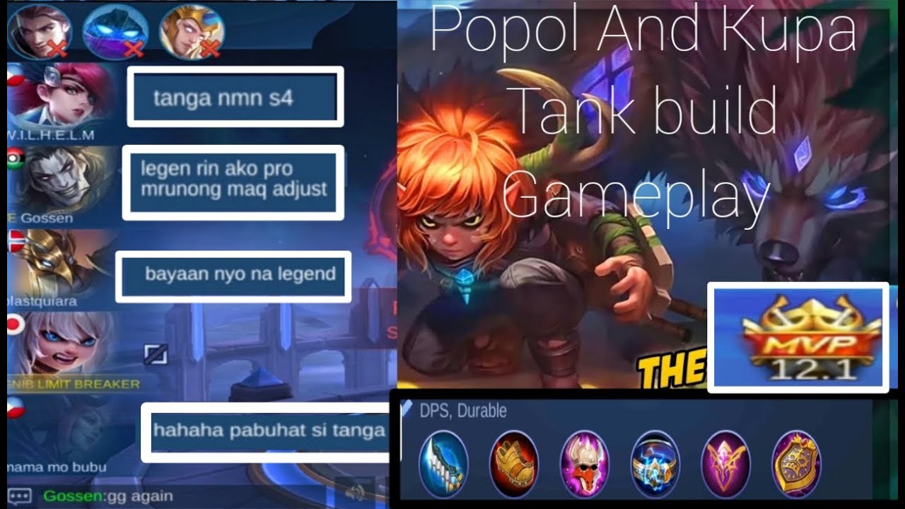Popol and Kupa tank build Gameplay Na Galit teammates ko 🤣 / APOCALYPSE ...