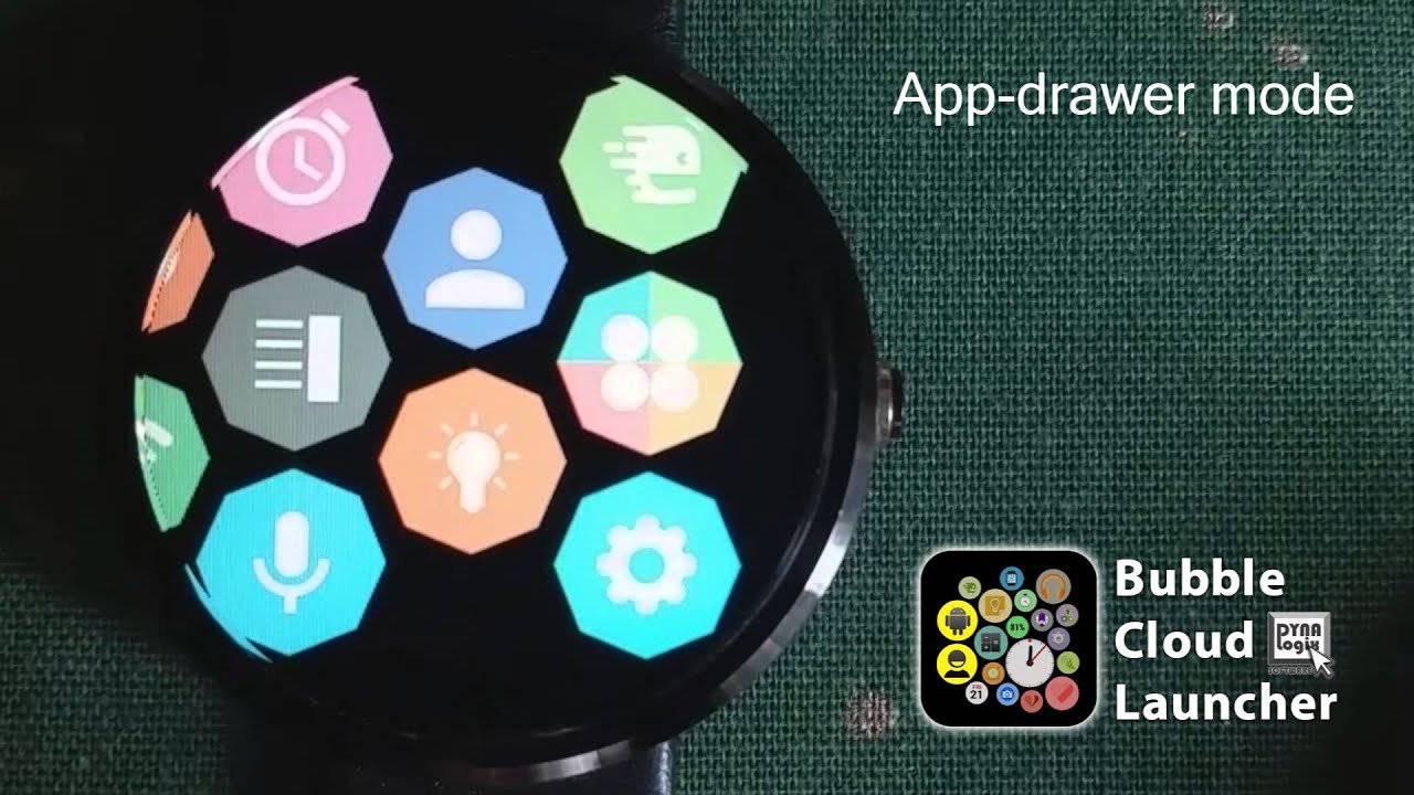 [v5.06] App Drawer in Bubble Cloud Launcher for Android Wear - YouTube