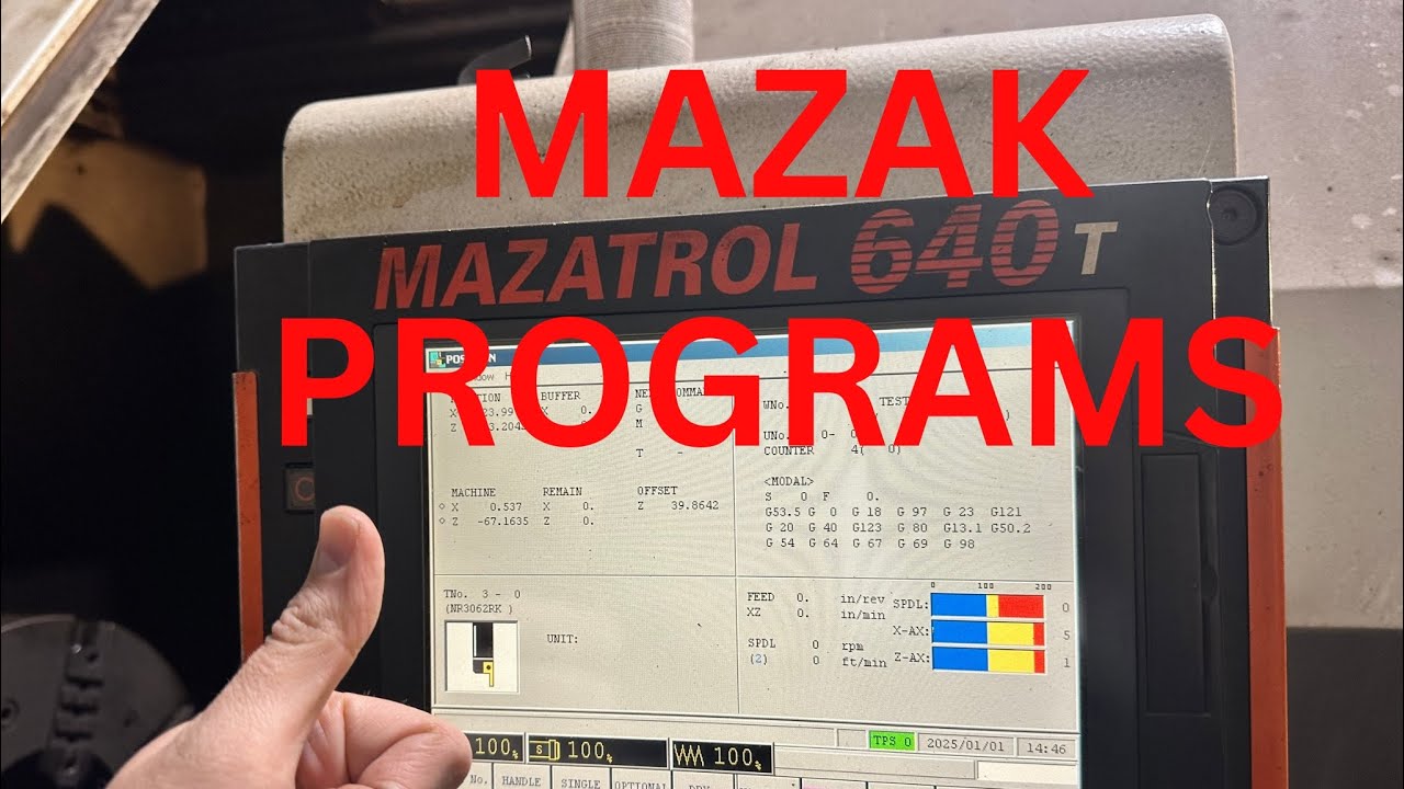How to put programs in and out of Mazak lathe with emulator - YouTube