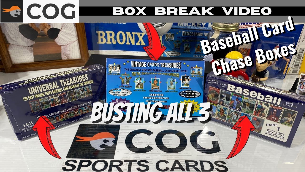 2021 Universal Treasures Baseball Card Chase Boxes plus 2019 Vintage ...