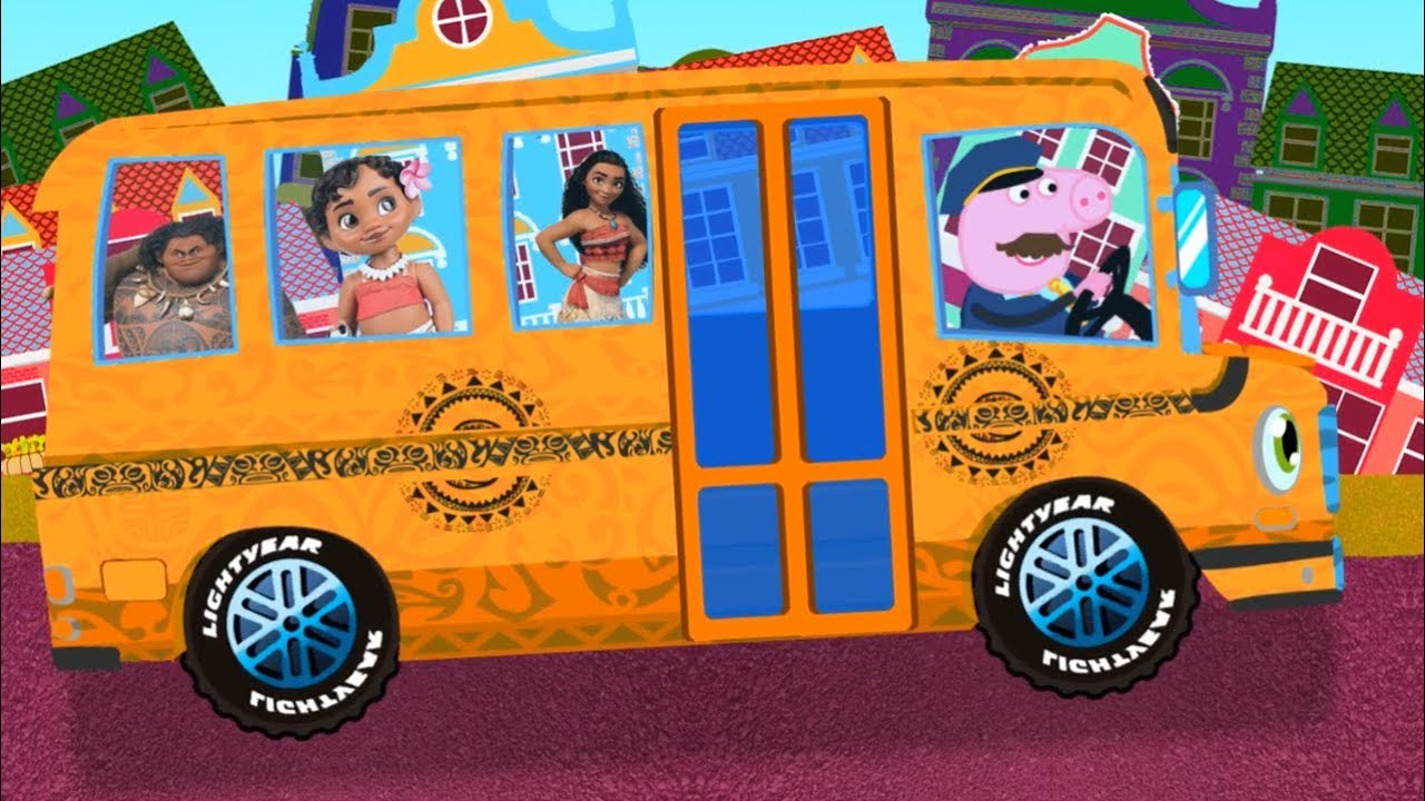 Wheels on the Bus Song Pretend Play by MOANA - Kids Songs - YouTube