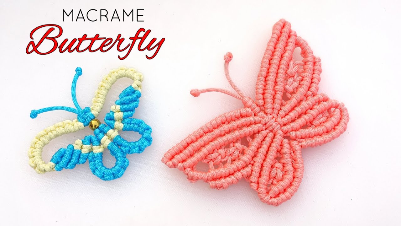 Macramé Butterfly Keychain | Macramé Animals | Macramé Butterfly ...