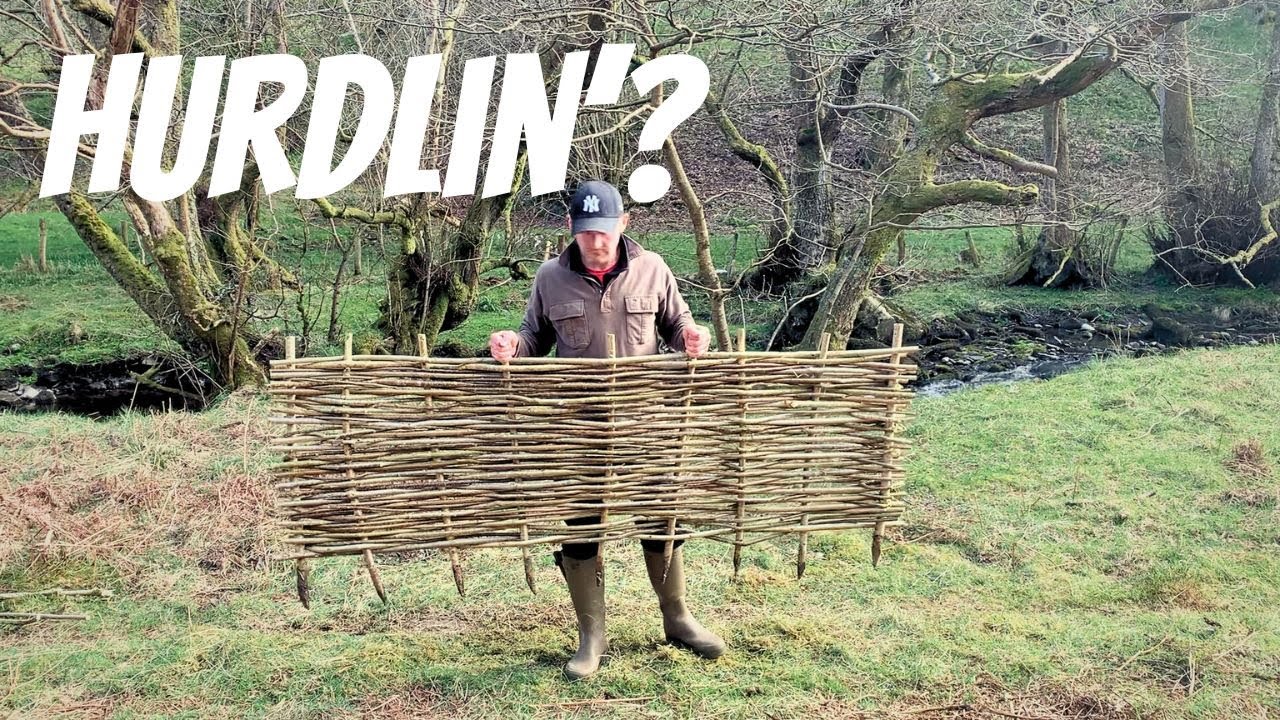 Hazel Hurdle, how to make a simple woven panel - YouTube