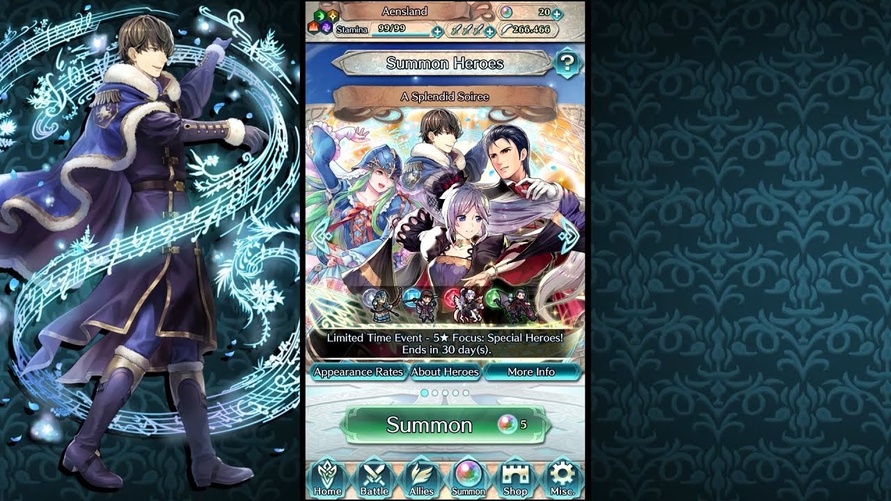 FEH; A Splendid Soiree - Berkut & Ishtar + Rinea, 450+ Orbs Summon ...