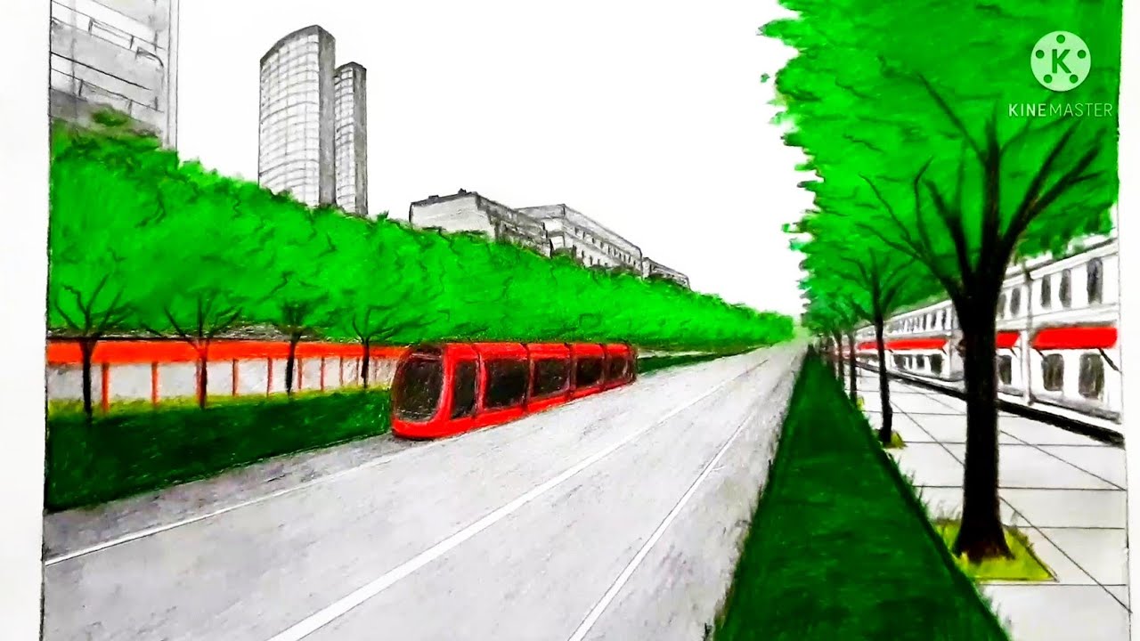 CITY DRAWING EASY Step by step / SHAHAR MANZARASIni chizish #5 - YouTube