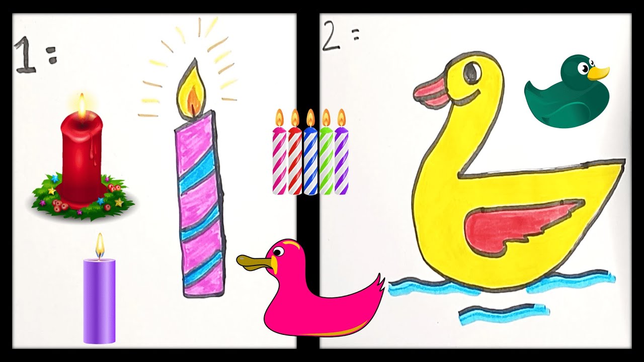 Kitty Kidz Number 1 & 2 | Draw with 1 & 2 |cartoon| how to write 1 & 2 ...