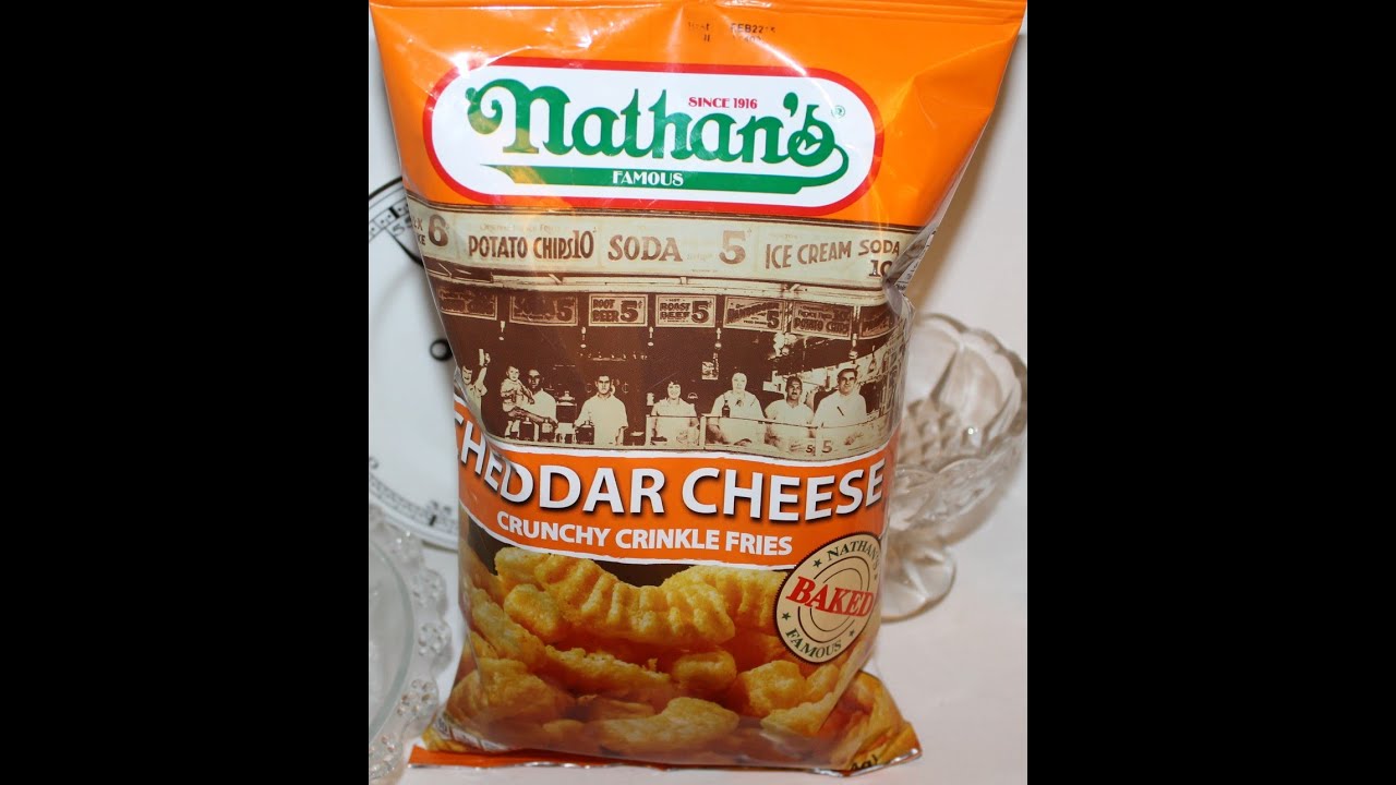 Nathan's Cheddar Cheese Crunchy Crinkle Fries Review - YouTube