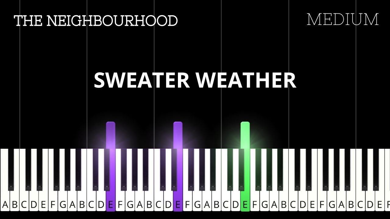 The Neighbourhood- Sweater Weather | MEDIUM Piano Tutorial - YouTube
