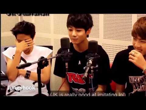 Bts jungkook idollerin taklidini yapıyor.
