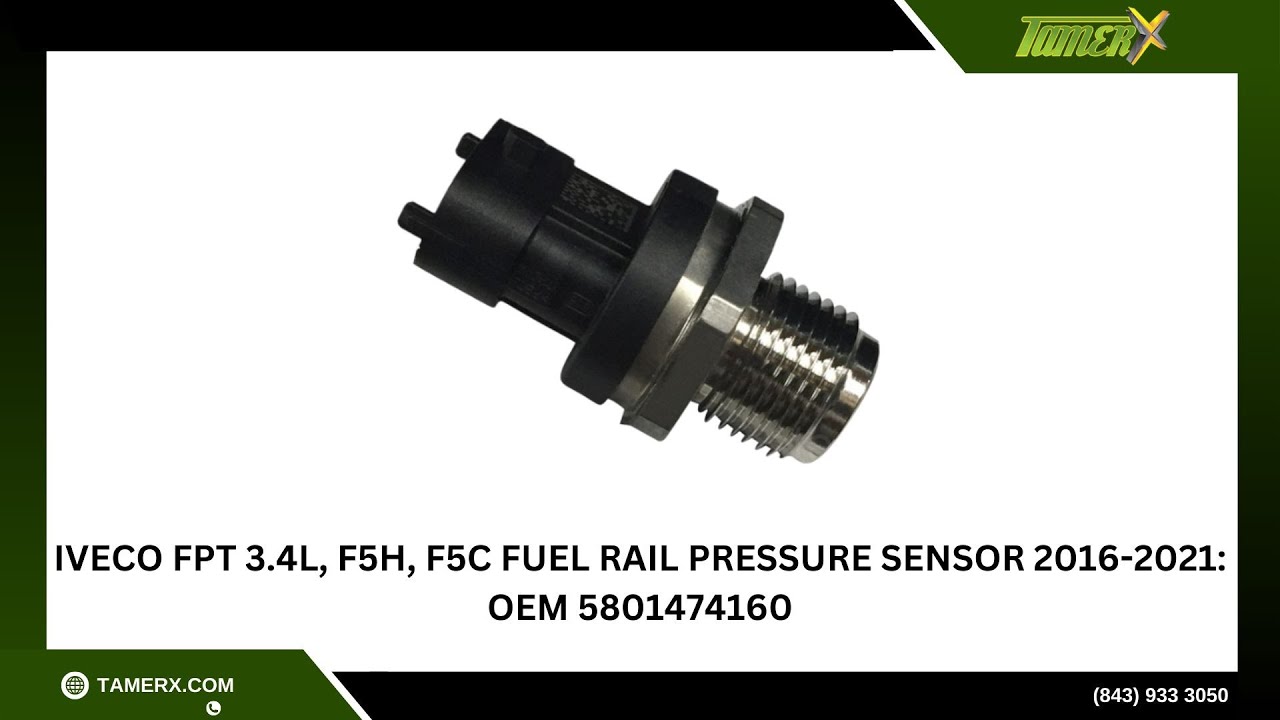 Iveco FPT 3.4L, F5H, F5C Fuel Rail Pressure Sensor 2016-2021: OEM ...