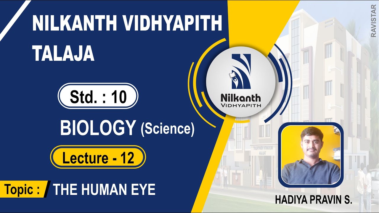 THE HUMAN EYE l SCIENCE(BIOLOGY) l STD-10 l LECTURE-12 l IN GUJARATI l ...