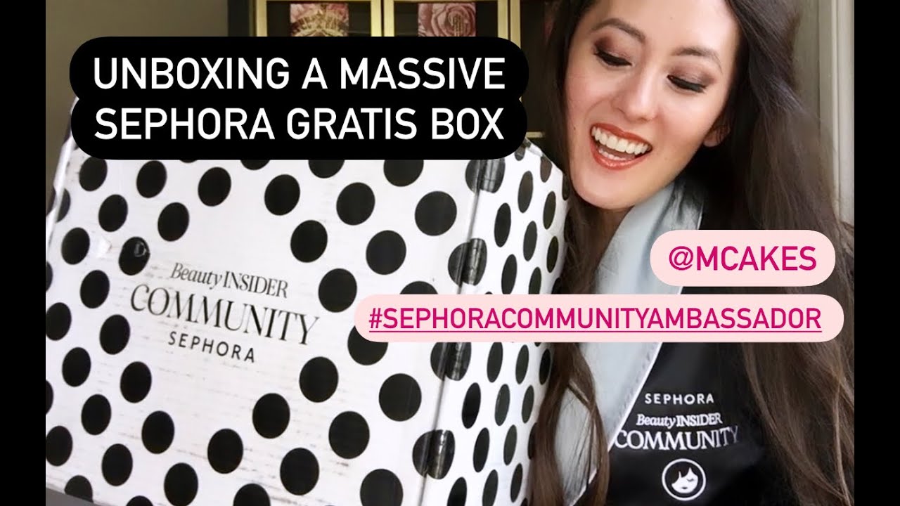 Unboxing MASSIVE Sephora Gratis Box with Sephora Community Ambassador ...