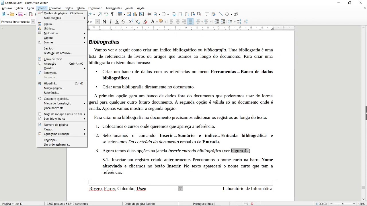 LibreOffice Writer - Parte 12 - bibliografia - YouTube