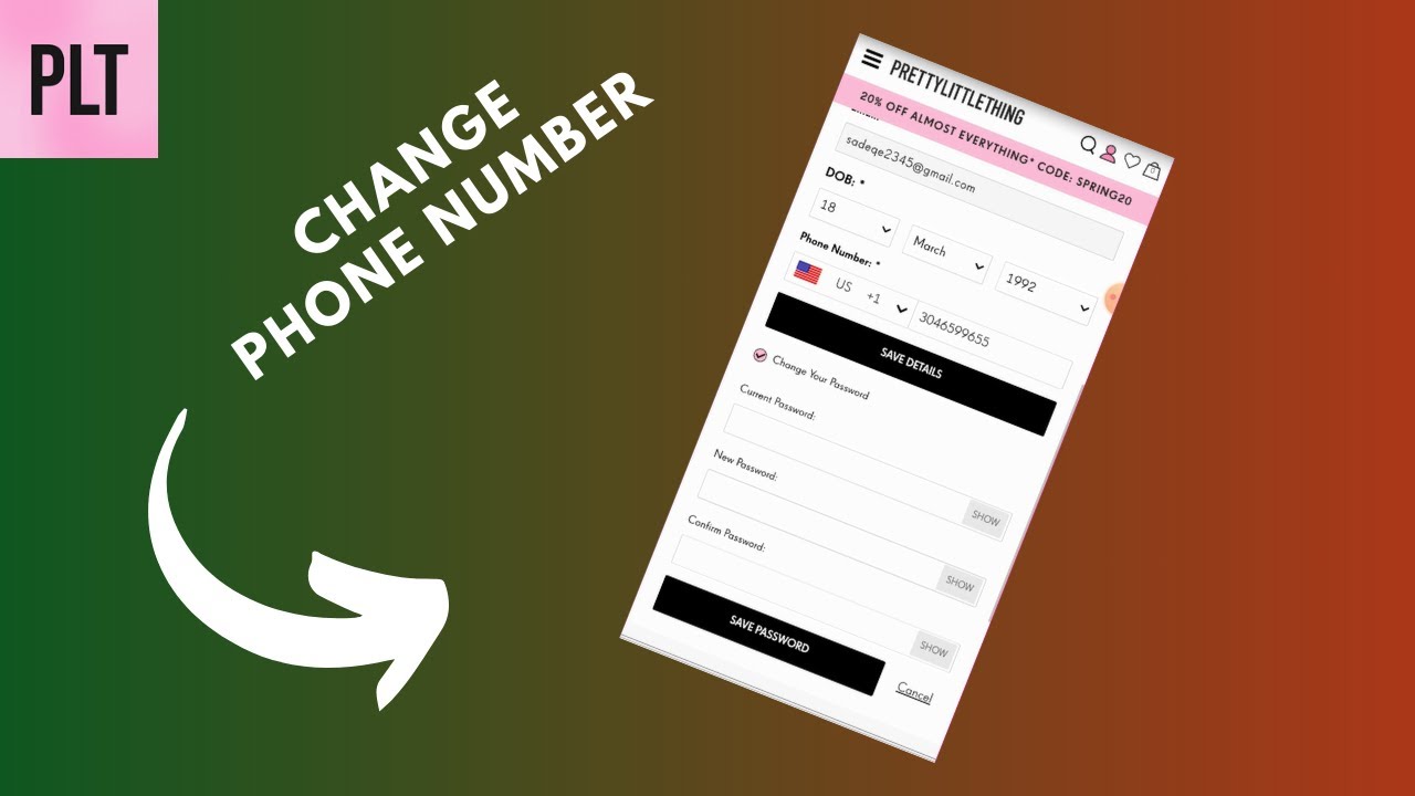 how to change phone number on plt - YouTube