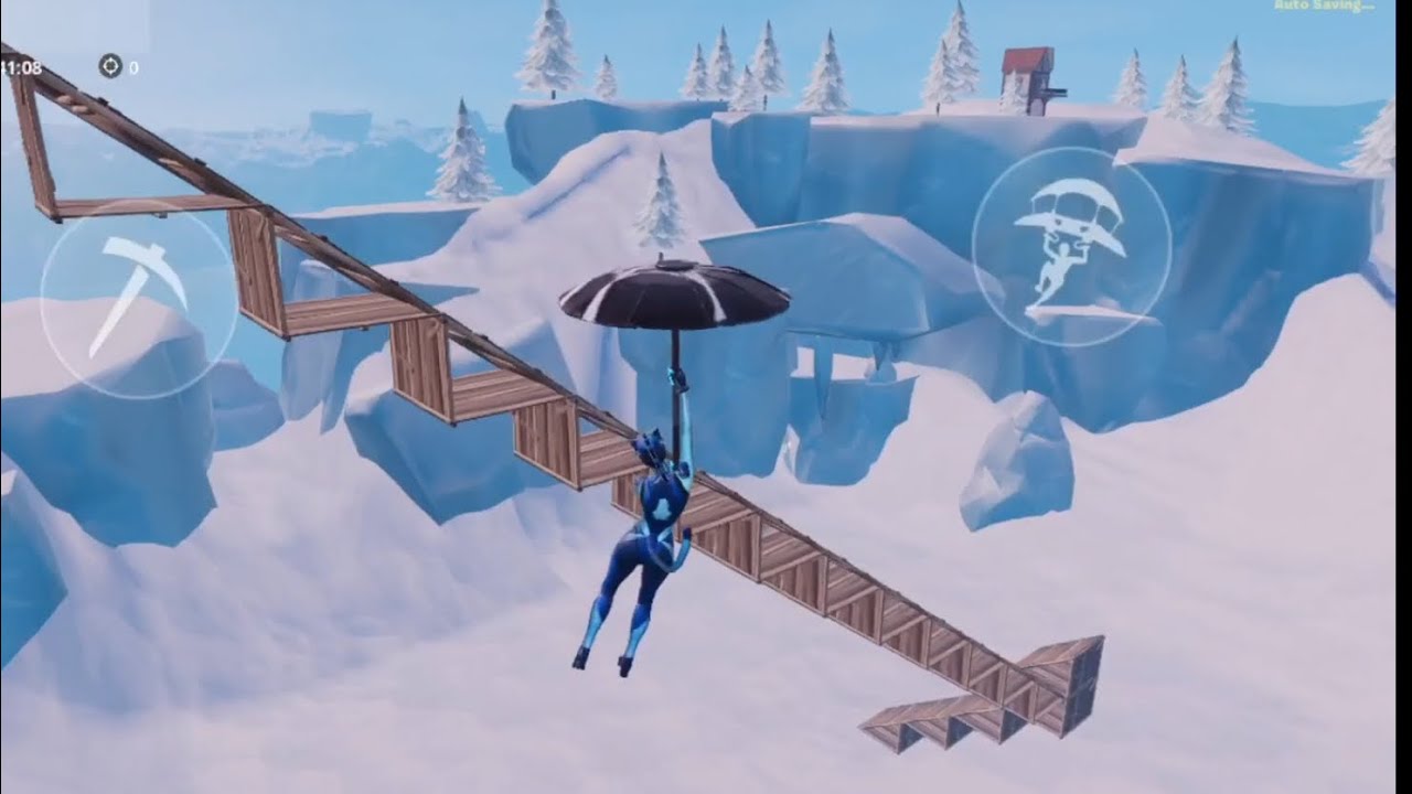 Fortnite mobile triple layer ramp easy (giveaway) - YouTube