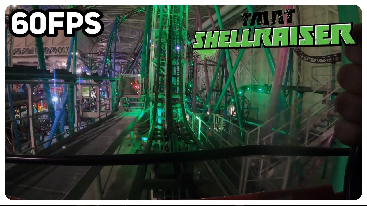 TMNT Shellraiser front seat on-ride 4K POV @60fps - Nickelodeon ...