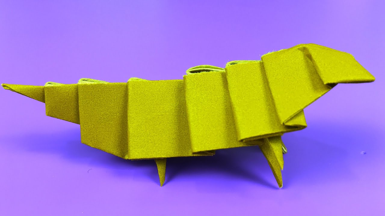 How to origami a slightly grown larva 🟩 make a legged larva out of just ...