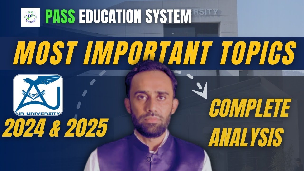 Air University Entry Test 2025 Most Important Topics I Air University ...