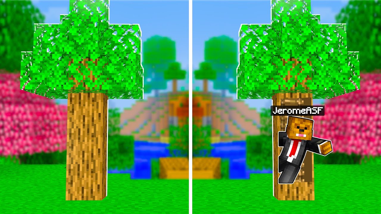 Building A SECRET Base In Minecraft Hide And Seek - YouTube