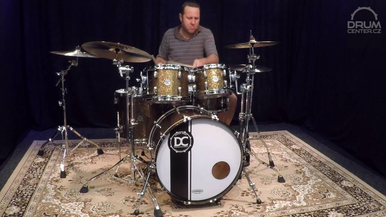 DC CUSTOM DRUMS Bronze Sparkle Maple Mahogany - YouTube