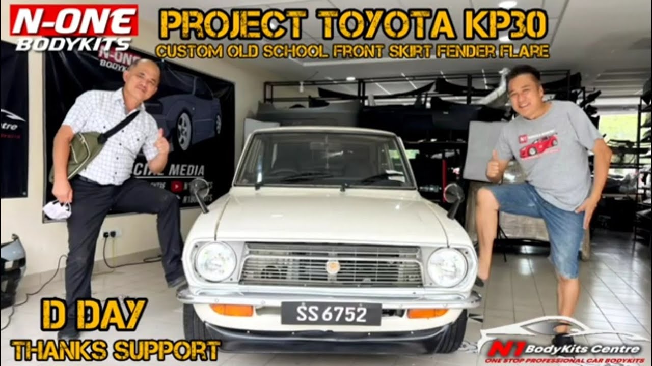 D day project Toyota kp30 custom old school front skirt & fender flare ...