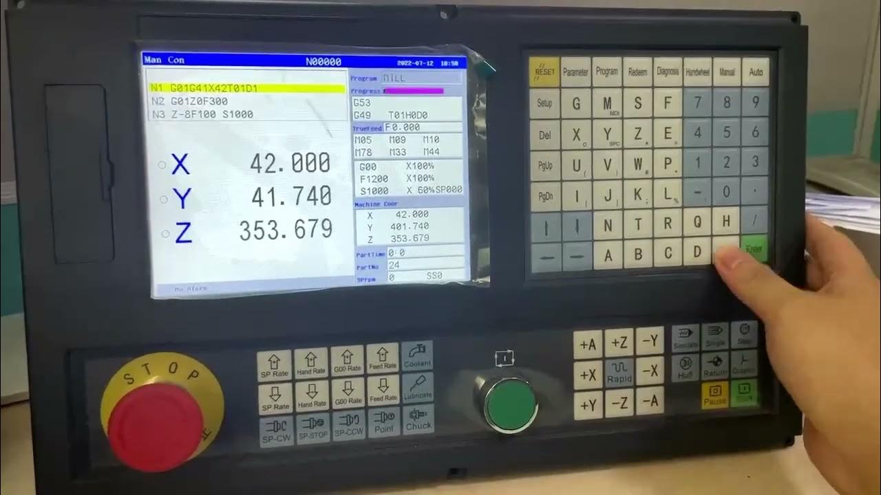 NEWker cnc controller easy operation - YouTube