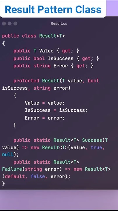 Result pattern trong ứng dụng - YouTube