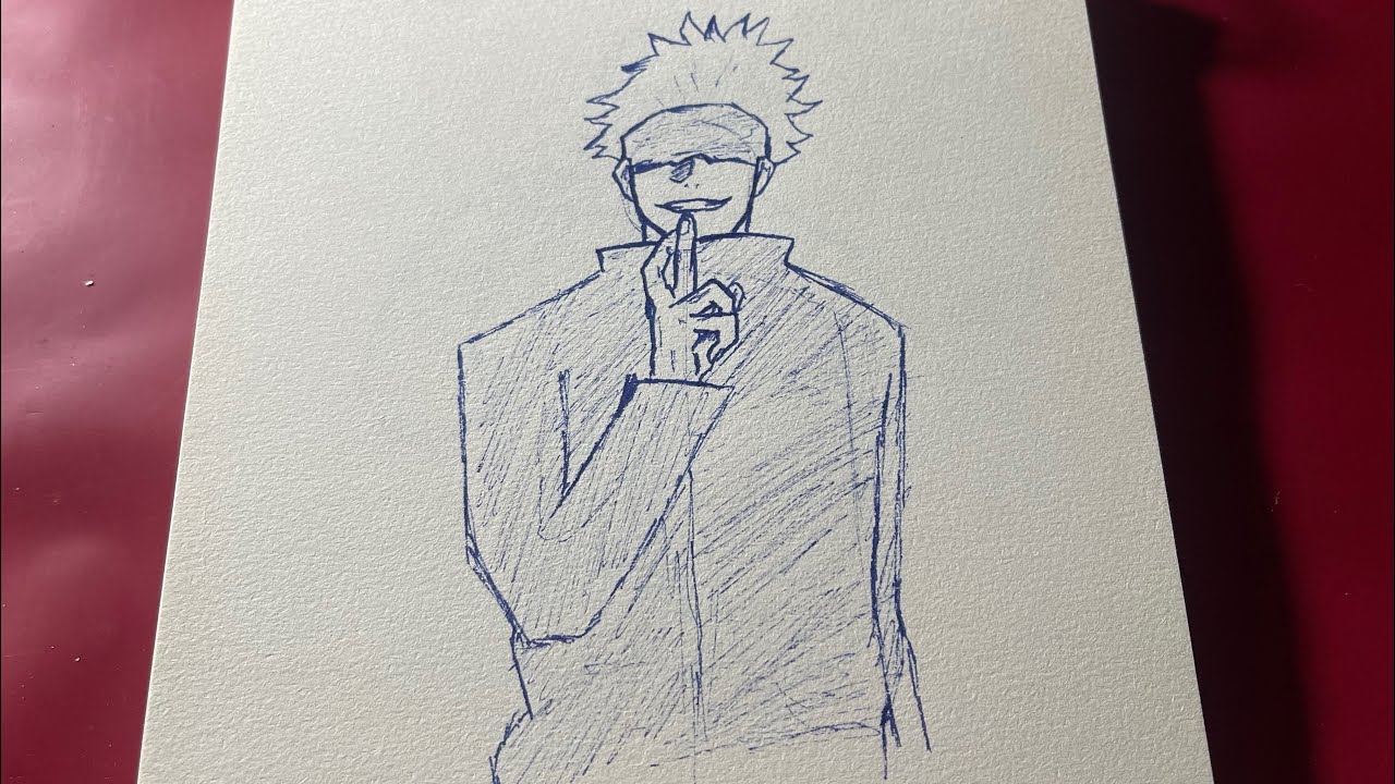 Making sketch - Gojo sensei | Drawing Process - YouTube