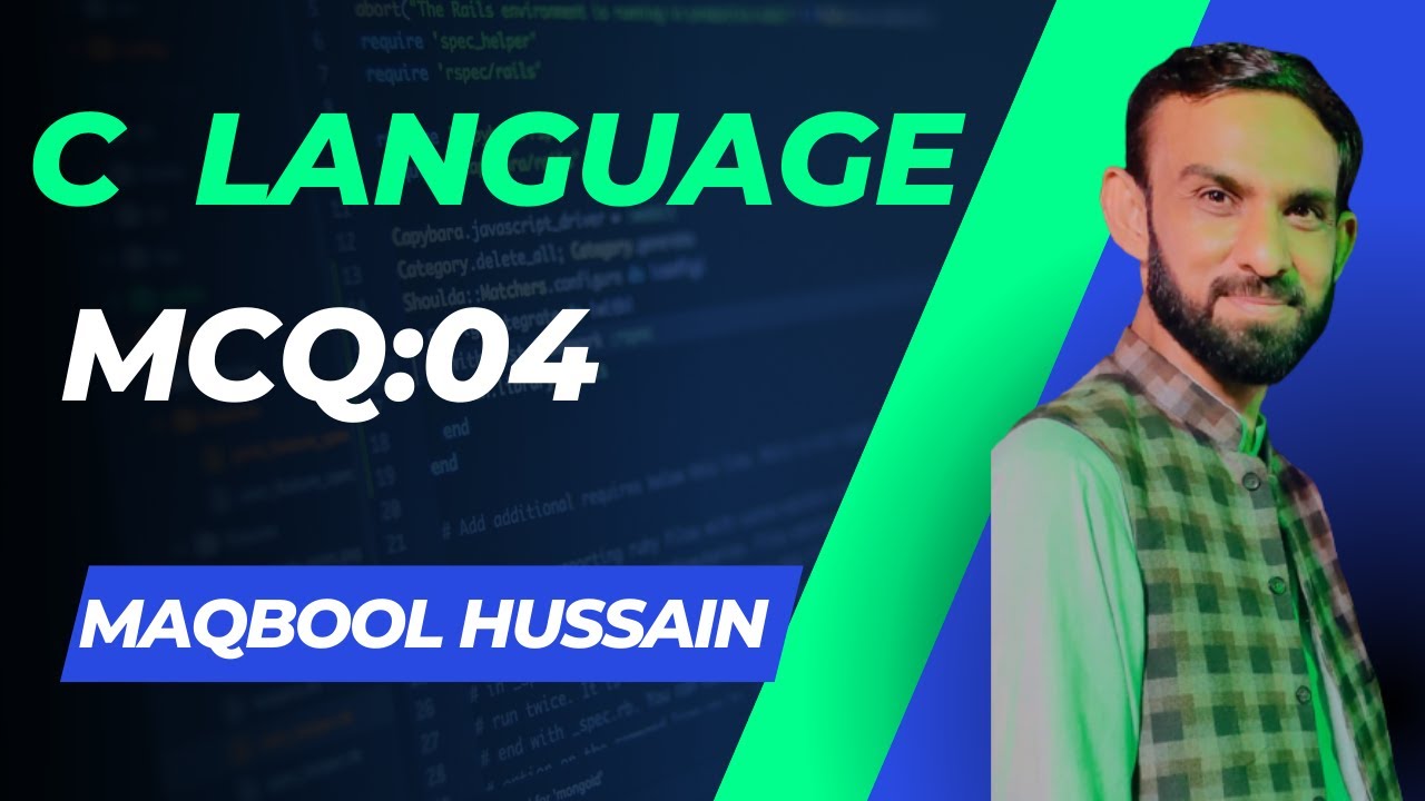 C Language Mcq Data Types Lecture No 01 Youtube