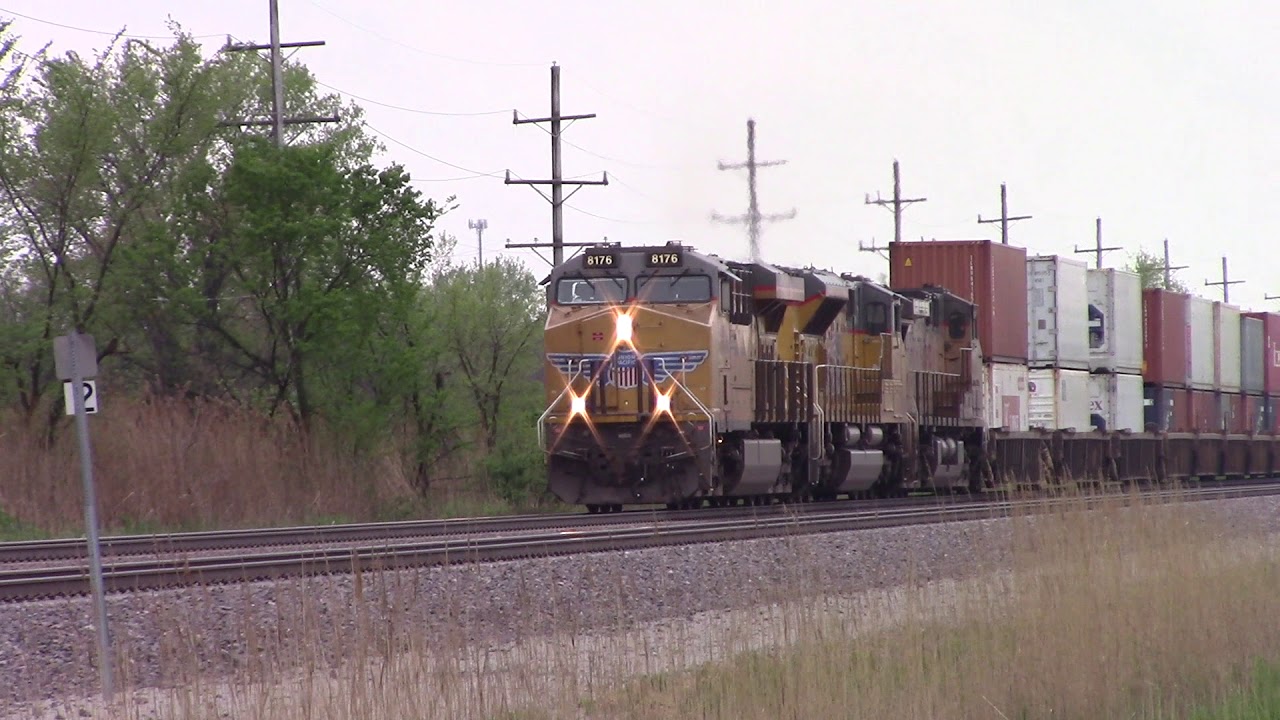 UP 8176 North in Braceville, IL 5/14/20 - YouTube