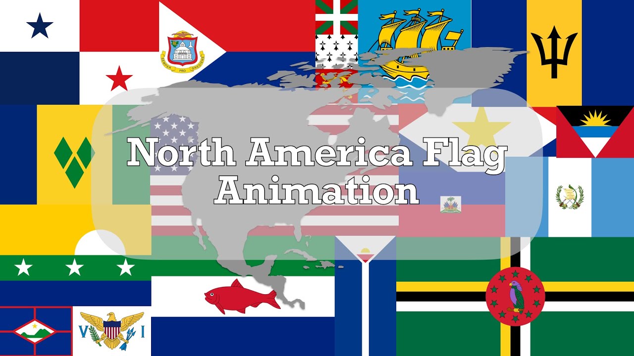 North America Flag Animation - YouTube