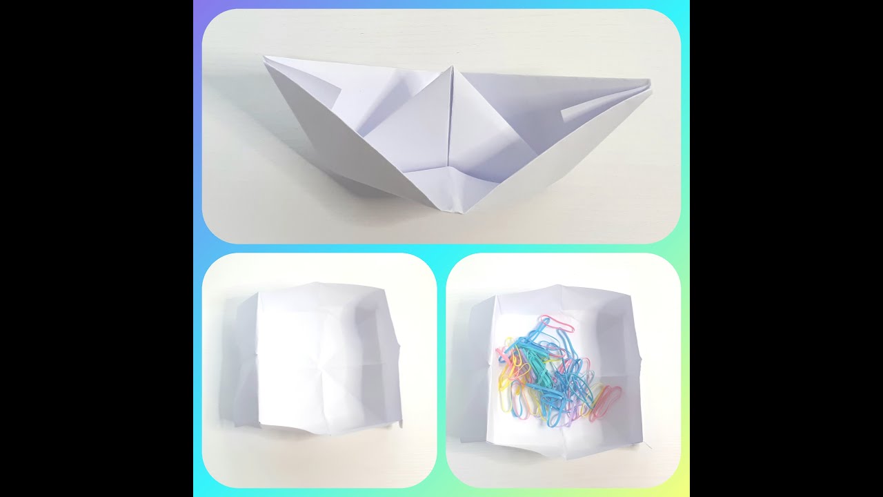 Very easy! how to make origami boat and box (배와 상자 종이접기) - YouTube