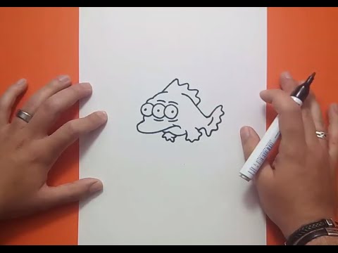 Como dibujar a Blinky paso a paso - Los Simpsons | How to draw Blinky ...