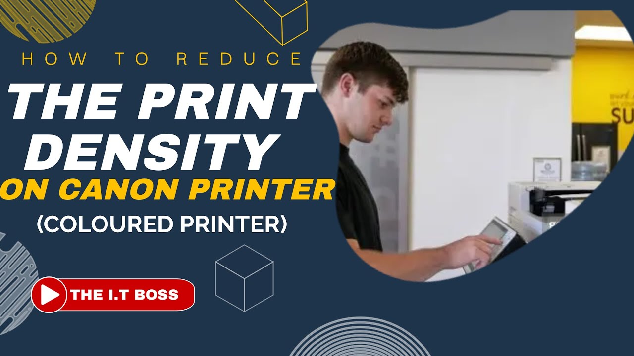 HOW TO REDUCE THE PRINT DENSITY OR QUANLITY OF YOUR CANON PRINTER ...