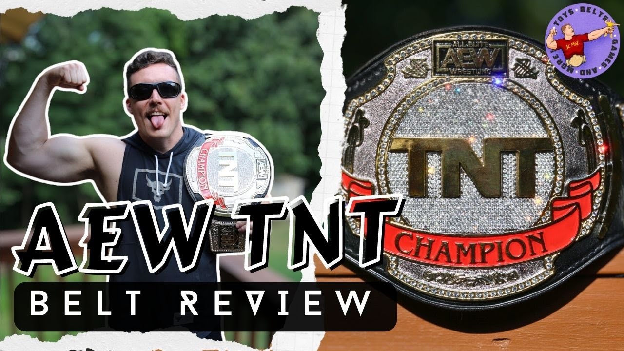 AEW TNT Championship Belt Review by Great Custom Belts - YouTube