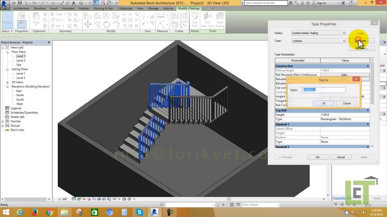 Continuous Rail Joints (Revit Architecture) - YouTube
