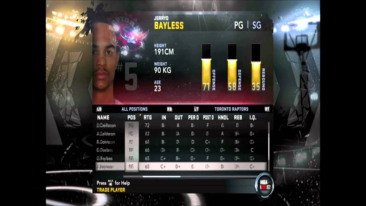 Nba 2k12 how to create create a legend with old players - YouTube