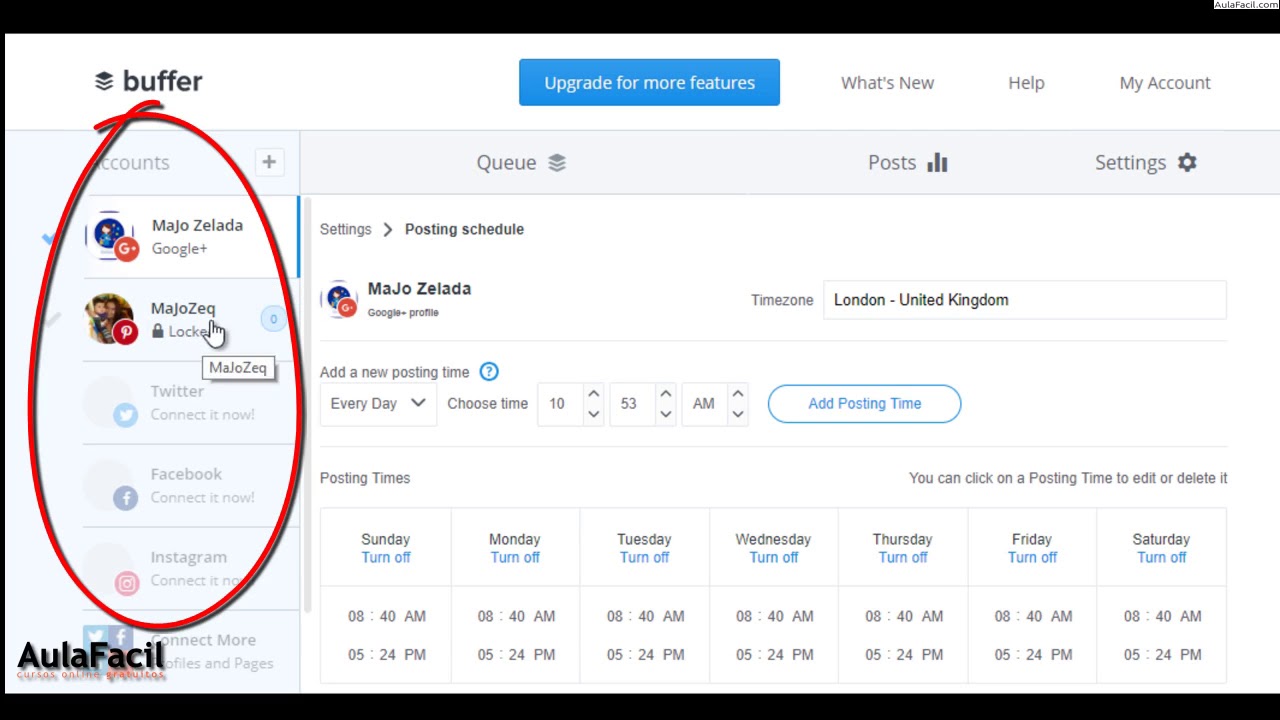Programar horario en Buffer/Introducción. ¿Qué es Buffer?/Buffer ...
