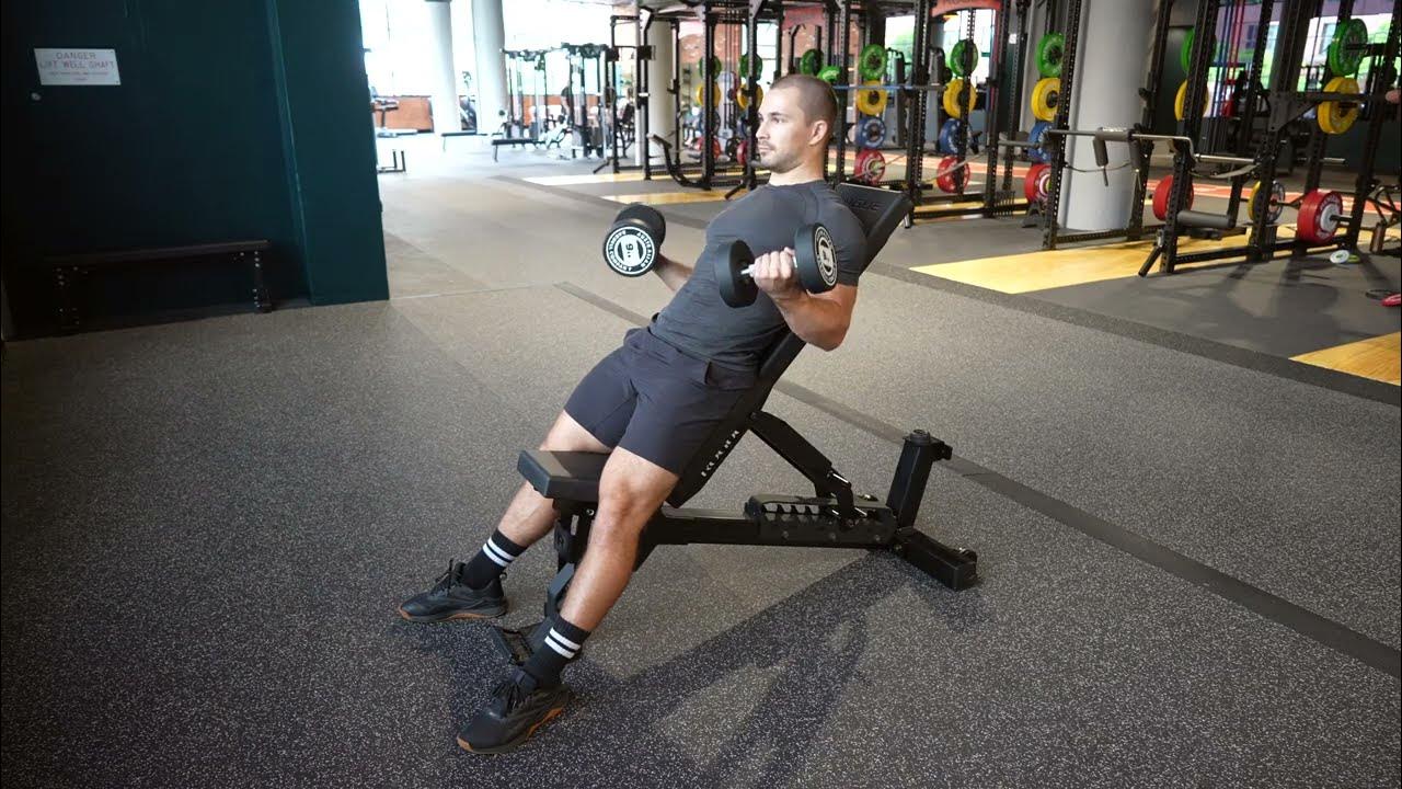 Incline Dumbbell Bicep Curl - YouTube