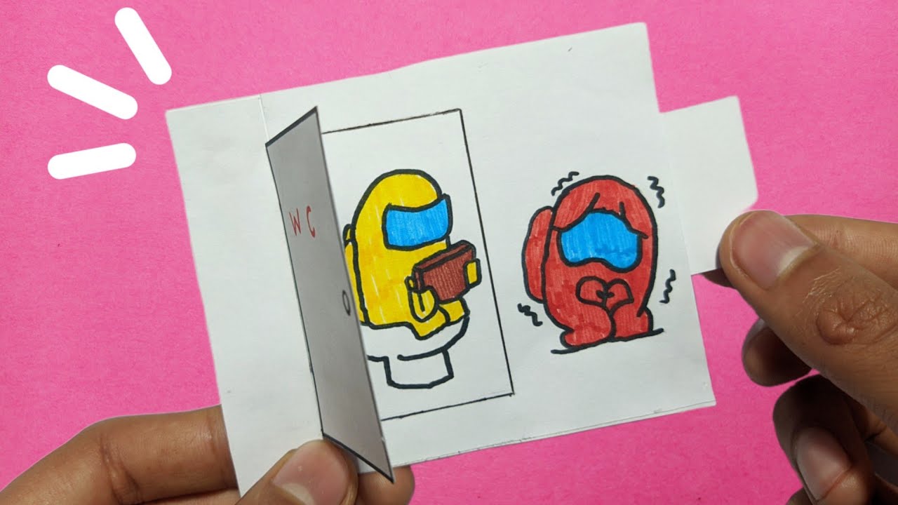 COOL! PAPER CRAFT IDEA with Among Us Mini Crewmate vs Door | Very Easy ...