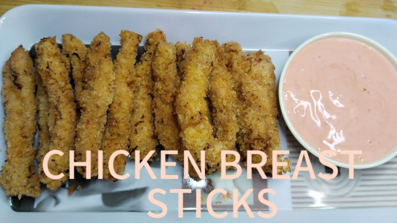 Breaded Chicken Breast Sticks with thousand island sauce - YouTube