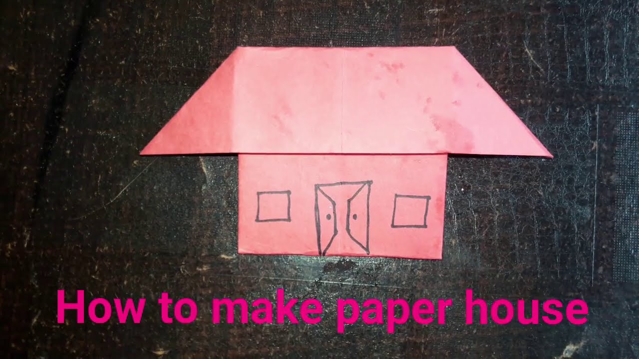 how to make easy paper house ,kids activity paper fold - YouTube