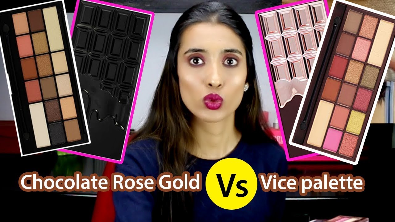 Chocolate Rose Gold Vs Vice palette | Makeup Revolution - YouTube