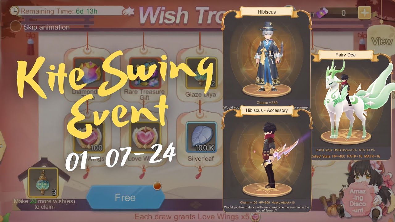 Get a Hibiscus Set at Kite Swing Event (01-07-24) - Cloud Song - YouTube
