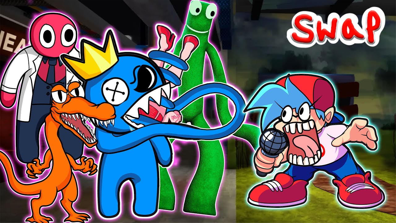 FNF Boyfriend VS Rainbow Friends Family Animation | FNF Swap .V6 [로블록스 ...