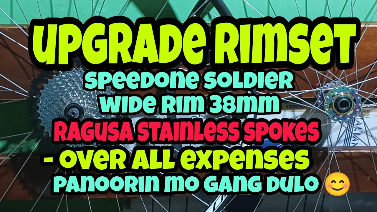 UPGRADE RIMSET , WIDE RIM 38mm , SPEEDONE SOLDIER , RAGUSA stainless ...