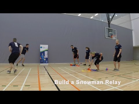 Build a Snowman Relay - YouTube