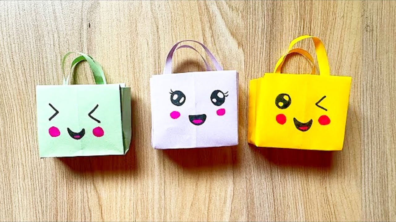 How to make origami paper bag || Divya art and craft - YouTube