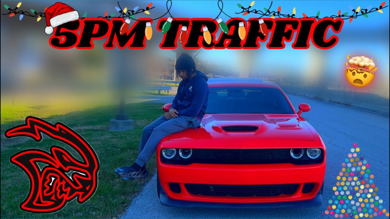 CHALLENGER HELLCAT CUTTING UP IN 5PM TRAFFIC!🤯 (INSANE CUTS) *VLOGMAS ...