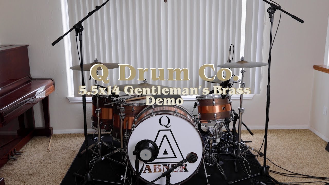 Q Drum Co. 5.5x14 Gentleman's Brass Snare Drum Demo - YouTube